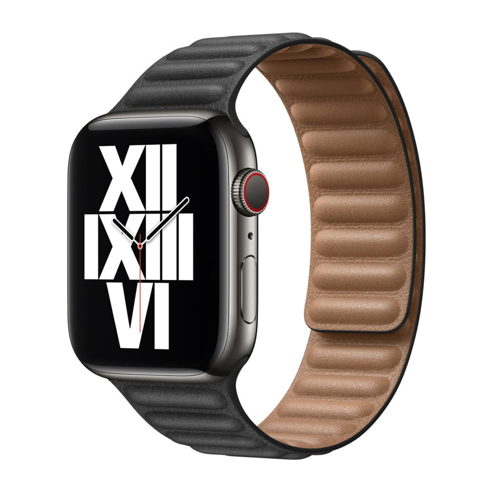 Apple Watch Leather Link Band: Perfect Match for the Jet Black Series ...